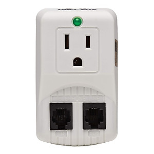 Tripp Lite 1 Outlet Portable Surge Protector Power Strip, Direct Plug in, Tel/Modem Protection