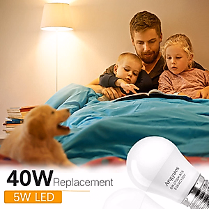 Angyues LED Bulb 120V 40W Equivalent Light Bulb, A15 LED Bulb Warm White 2700K Energy Saving Bulb, E26 Medium Screw Base Suitable for Domestic Bulbs 4 Pack