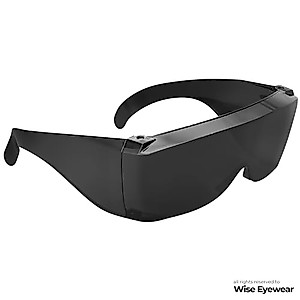 Wise Eyewear Cover-Ups Black Fit Over Sunglasses - Wrap Around Sunglasses - People Who Wear Prescription Glasses in the Sun (Black)