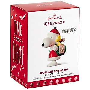 Hallmark Keepsake Christmas Ornaments Premium Peanutrs Spotlight on Snoopy 20th Anniversary