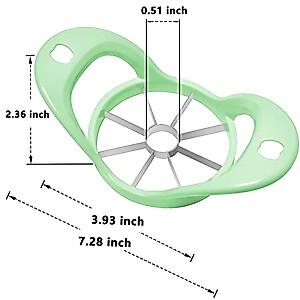 Apple Cutter, Apple Slicer 12-Blade Stainless Steel Apple Slicer And Corer, Sturdy And Sharp