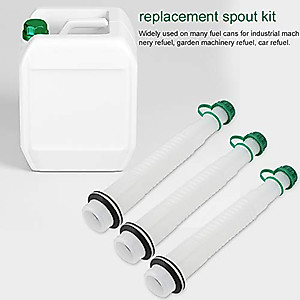 SH-RuiDu 3 Sets of Replacement Gas Can Fuel Spout Cap Kit Garden Industrial Machinery Refuel Tool(1L)