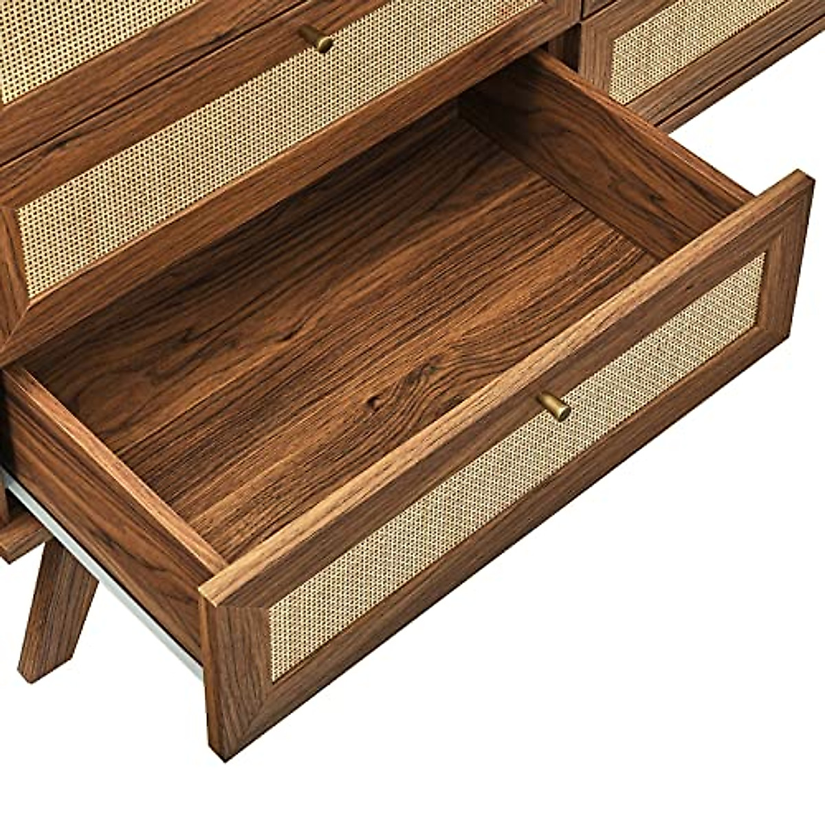Modway Soma 6-Drawer Double Dresser in Walnut