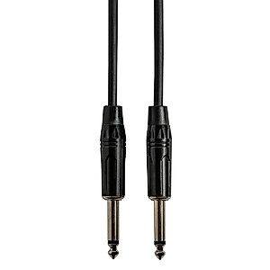 Gearlux Instrument Cable/Guitar Cable, 1/4-inch to 1/4-inch, Black, 6-Feet - 2 Pack