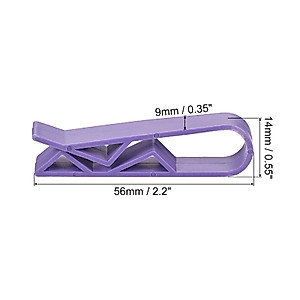 MECCANIXITY Garbage Bin Clip Kitchen Trash Can Waste Basket Garbage Bin Clamp Non-Slip Clip Clamp Purple, Pack of 16