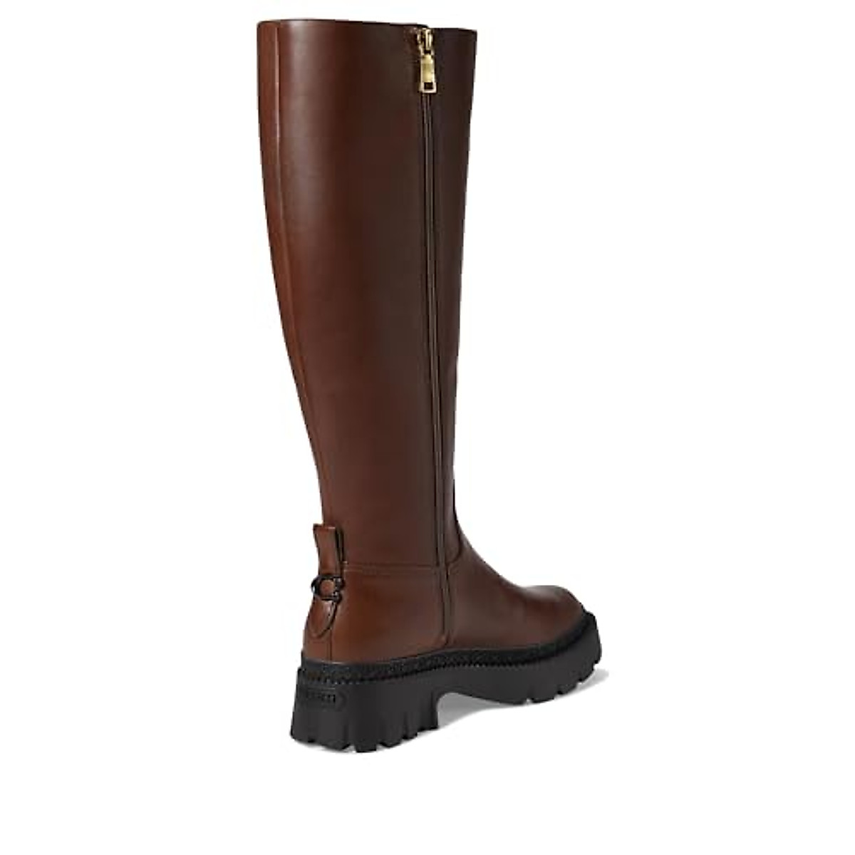 Coach Women's Julietta Leather Boot Knee High, Walnut, 8