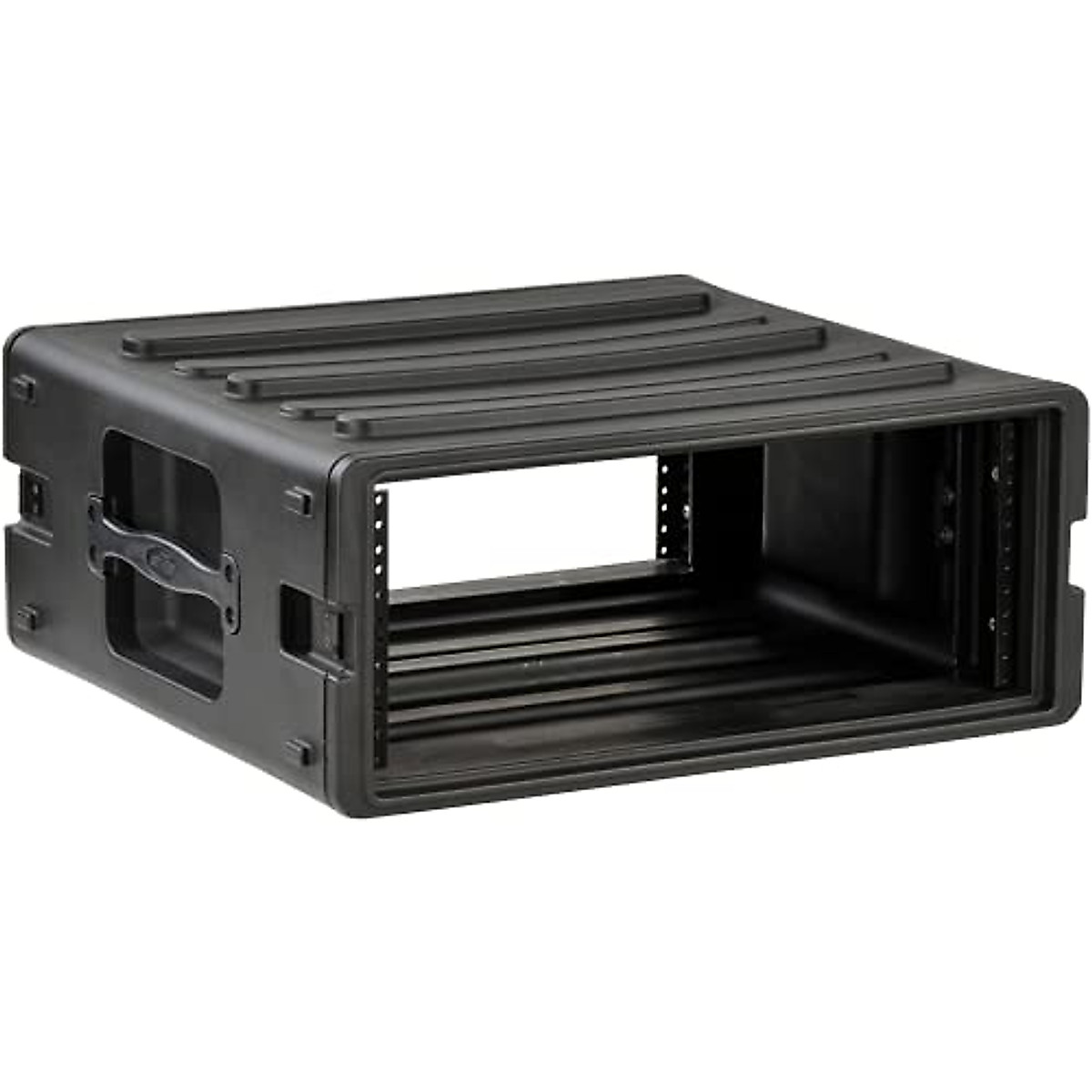SKB Cases 4U rSeries Standard Roto Molded LLDPE Rack with Flush Carry Handles and Non-Slip Rubber Feet, Includes Rack Mount Screws