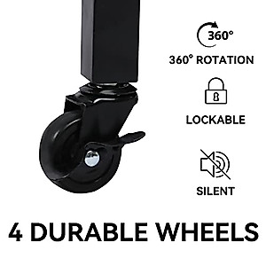 3-Tier Wine Table, Serving Bar Carts for The Home with Glass Holder, Mini Home Bar, Industrial Liquor Carts on Wheels, Rustic Wood and Metal Coffee Station and Drink Trolley for Dining Room, Kitchen