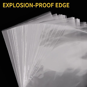 Kyswwellbag Cellophane Bags, 3x5 Inches 200 Pcs Cookie Bags Sealed Self Adhesive Reusable Transparent Cellophane Bags for Packaging Cookies, Gifts, Favors, Products,Candy