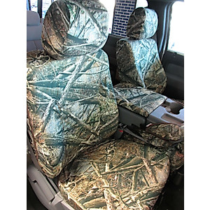Durafit Seat Covers Made to fit 2011-2014 Ford F150-F550 Front 40/20/40 Split Seat Custom Seat Covers, Opening Console Lost at Camo Endura