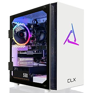 CLX Set Gaming PC - Intel Core i5 11400F 2.6GHz, Radeon RX 6400, 1TB NVMe M.2 SSD, 16GB DDR4 Black Memory, CPU air Cooler, WiFi, Windows 11 Home, White