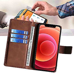 Ownetee DIIGON Phone Cover Wallet Folio Case for Oppo Reno 2, Premium PU Leather Slim Fit Cover for Reno 2, Good Touch, Brown