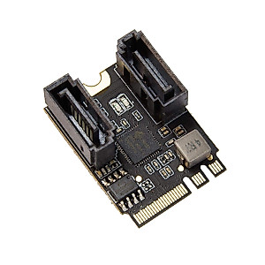 2 Ports SATA III 6gb/s to M.2 NGFF A Key + E Key A+E Key 22x30 2230 mm JMicron JMB582