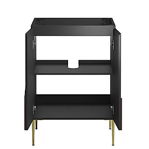 Modway EEI-6142-BLK-GLD Alchemist 24" Bathroom Vanity Cabinet (Sink Basin Not Included), Black Gold