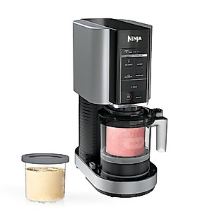 Ninja CREAMi Ice Cream Maker 5 One-Touch Programs with Two 16oz. Pints with Storage Lids NC300