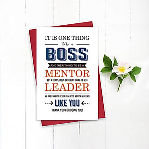 Boss Thank You Card, Unique Boss's Day Card, Boss Appreciation Card, Thank You for Being You