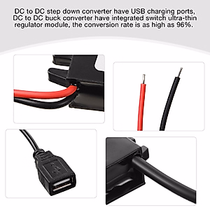 Weewooday 12v to 5v Dc Converter Buck Module USB Output Power Adapter Dc Car Power Converter Regulator(2 Pieces)