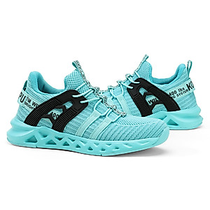 koppu Boys Girls Shoes Non-Slip Tennis Shoes Fashion Lightweight Breathable Kids Sneakers for Little Kids/Big Kids（Blue 2）