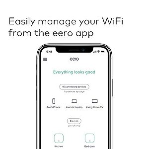 Amazon eero mesh WiFi system – router replacement for whole-home coverage (3-pack)