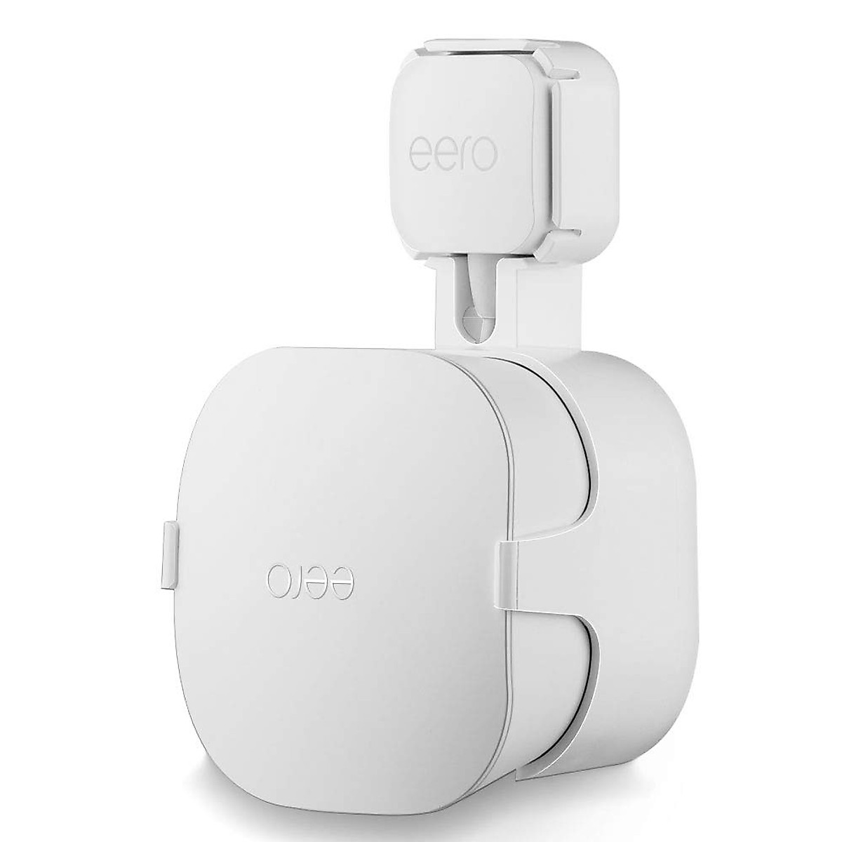 Wall Mount Holder for EERO Mesh WiFi System, Simple and Sturdy Wall Mount Bracket Holder for EERO Mesh WiFi Router Without Messy Wires or Screws (1 Pack-White)