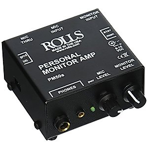 Rolls PM50s Personal Monitor Amplifier , Black