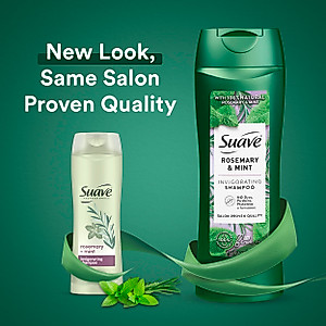Suave Shampoo and Conditioner, Rosemary & Mint – Invigorating Formula with 100% Natural Essential Oils, 12.6 Oz Ea