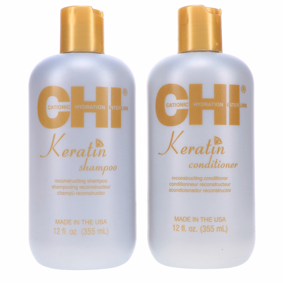 CHI Keratin Shampoo & Conditioner Set 12 OZ Each