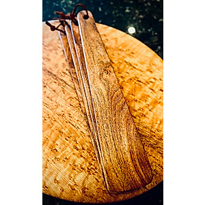 COWBOY SPATULA - Mesquite Wood TEXAS SLIM Handmade in Texas. Made in USA. Safe for nonstick, and cast iron cookware. Personalize it!