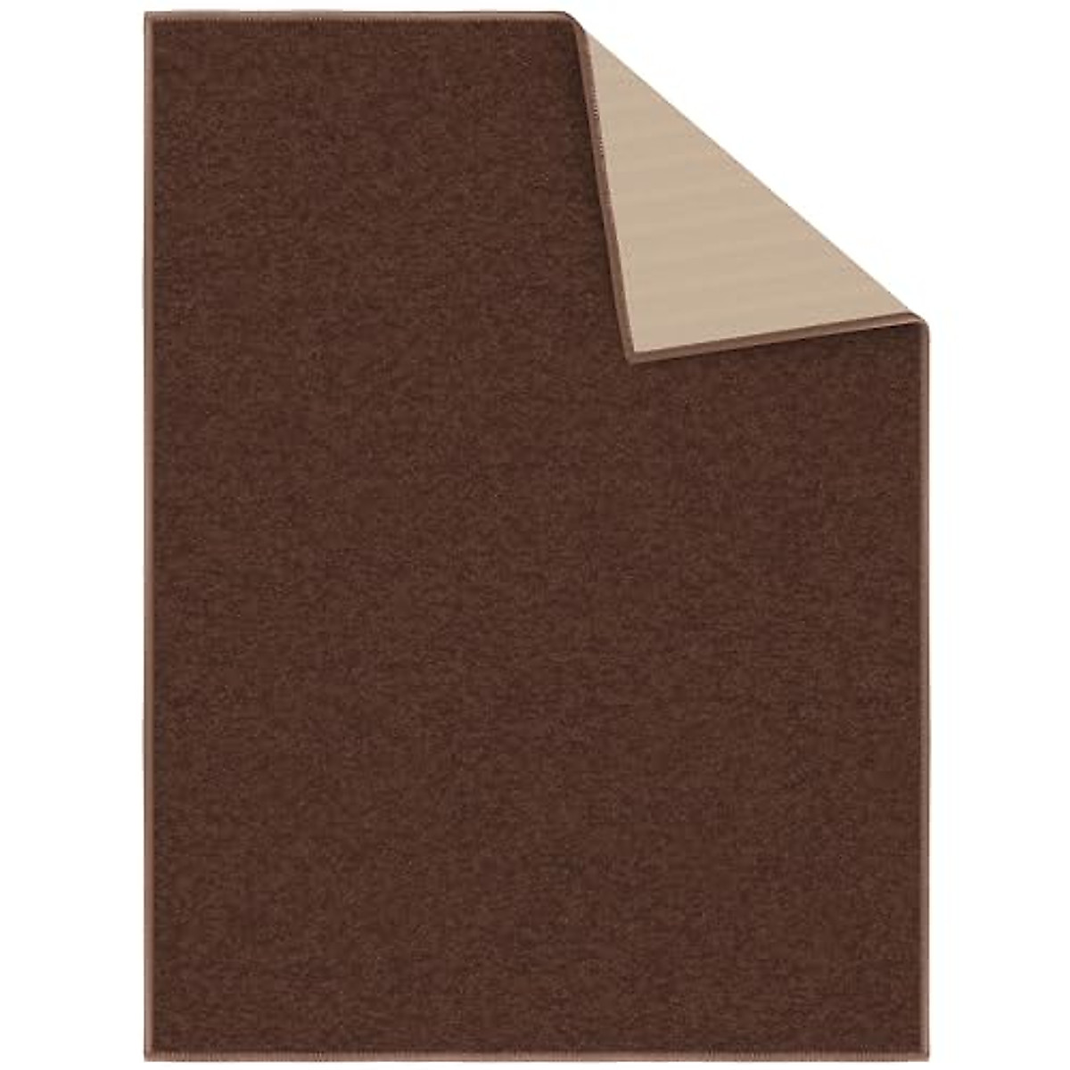 Machine Washable Modern Solid Design Non-Slip Rubberback 2x3 Traditional Area Rug for Entryway, Bedroom, Kitchen, Bathroom, 2'3" x 3', Brown