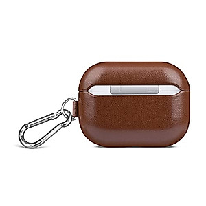 AirPods Pro Leather Case with Clip, Lopie [Handmade Series] Fully-Wrapped Leather AirPods Pro Case Cover, Scratch Resistant Microfiber Cushion, Original Design Case for Men/Women - Earthy Brown
