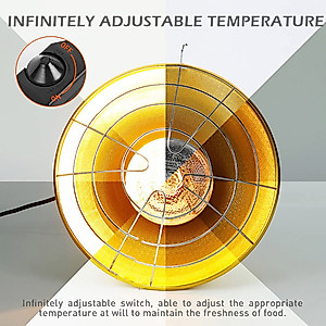 DUEBEL Food Heat Lamp 2 Pack Food Warmer Lamp with 4 Bulbs, Ideal Buffet Food Warmer, Catering Food Warmer, 110V Commercial Food Warmer