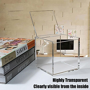 DARENYI Coffee Pod Holder with Lid, 5 x 5 inch Acrylic Storage Box for Nespresso VertuoLine Capsule K Cup Kcup Holder Coffee Pod Tea Bag Candy Storage Organizer Container