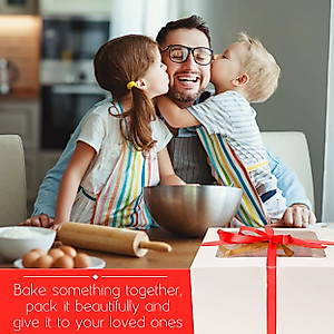 BELMAKS 10 Inch Cake Box Set – Disposable Cake Containers with Lids and Red Ribbons Bakery Boxes with Window Tall Cake Boxes 10 Inch and 10 Inch Cake Drum Paper Box for Cake with Ribbon and Cake Board