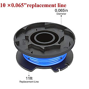 AC14RL3A String Trimmer Replacement Spool Line with 522994001 Cap for Ryobi One+ 24V, 18V, and 40V Cordless Trimmers, 0.065" Autofeed Replacement Spool- (12 Pack)