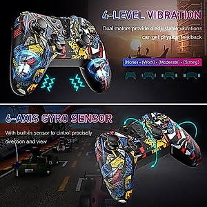 FaSonyke Wireless Switch Pro Controller for Nintendo Switch Controller/Lite/OLED, for Windows PC Wireless Gamepad Joystick with Programmable/Motion Control/Vibration/Turbo/Wakeup Function