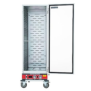 EMPURA Full-Size HPC Heated Holding/Proofing Cabinet | Heavy Duty Mobile Full Height Non-Insulated Food Warmer for Bakery Hotel | LED Thermometer, 36 Full-Size Pan Capacity, Aluminum, 1500W, 120V