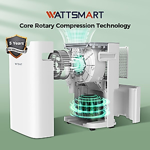 4,500 Sq.Ft Dehumidifier for Basement with Drain Hose, 50 Pint Dehumidifiers for Large Home with Three Operation Modes, Intelligent Humidity Control, 24HR Timer for RV, Bathroom, Bedroom