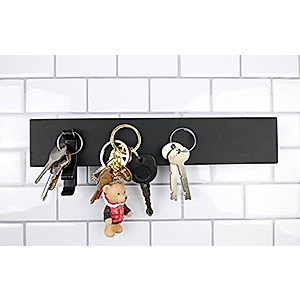 RSVP International Magnetic Knife Tool Bar Multi-Use Wall Mounted,10 Inch, Black Silicone