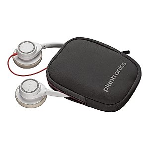 Poly - Blackwire 7225 Wired USB-A Headset (Plantronics) - White - Dual-Ear (Stereo) Computer Headset - Connect to PC/Mac via USB-A - Active Noise Canceling - Works with Teams, Zoom