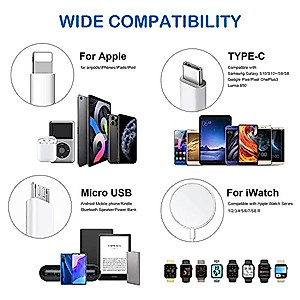 USB C Watch Charger 4 in 1 Portable Type C Charging Cable Compatible with Apple Watch iwatch Ultra Series Ultra/SE/8/7/6/5/4/3/2/1 and Compatible with iPhone,Galaxy,Pixel,Android (4ft/1.2M)