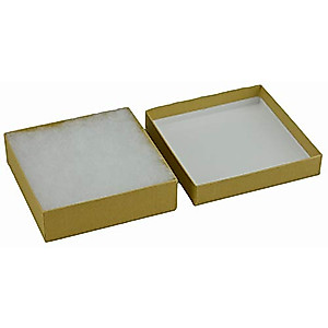 JPB Kraft Cotton Filled Jewelry Box #33 (Case of 100) 3.5 inches x 3.5 inches