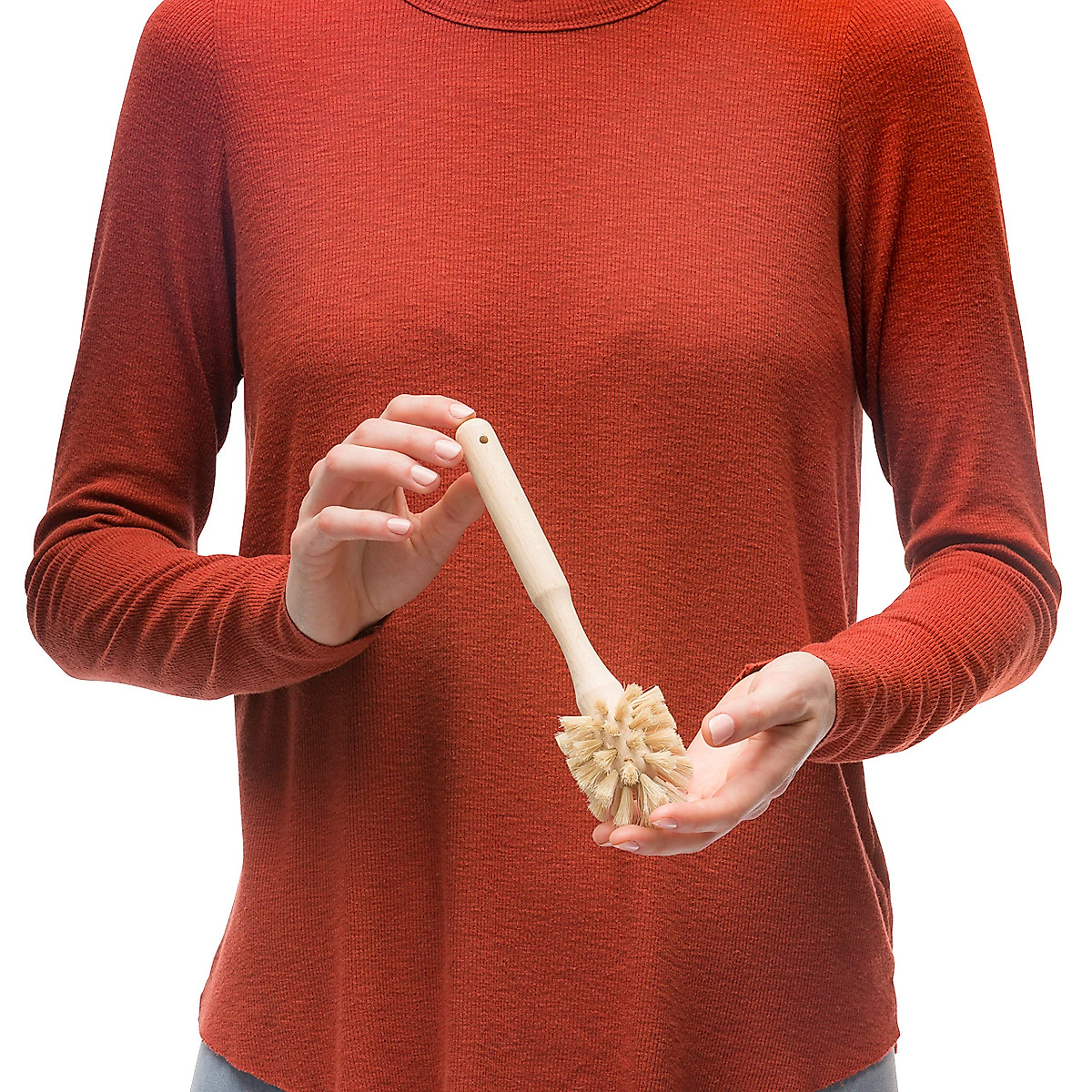 Redecker Bottle Brush Cleaner - Horsehair and Beechwood Handle for Vases, Pitchers, Mugs, and Baby Bottles, 8-3/4 Inch, Dense Natural Bristles - Wooden Bottle Brush - Bottle Brush Wood Handle