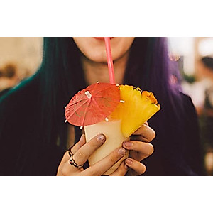 KingSeal Umbrella Parasol Cocktail Picks, Cupcake Toppers, 4 Inch, Assorted Colors - 1 pack of 144 each