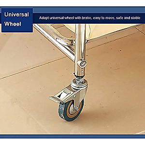 Laundry Basket Carts, Commercial Foldable Laundry Cart with Universal Wheels, Hotel/Laundry Room Sorter Cart, 60x60x89cm, More Stable and Sturdy Folding Laundry Basket-Yellow