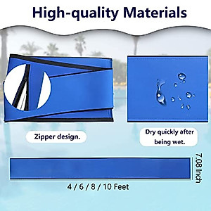 Frantie Swimming Pool Handrail Cover, 8 Feet Zipper Slip Resistant Rail Grip for Swimming Pool Hand Railing Cover