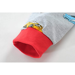 Pajamas for Boys Pjs Toddler Kids 100% Cotton Long Sleeve Sleepwear Set 2 Pieces Racing Car Nightwear Children Pj Clothes Sets Size 3T