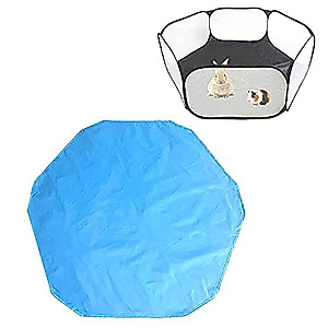 Small Animal Playpen with Waterproof Pads, Reusable Liners, Waterproof Bottom on Both Sides, Fit with Pet Tent (42.5in x 41in) Bedding for Guinea Pig, Rabbit, Hamster, Chinchilla and Hedgehog