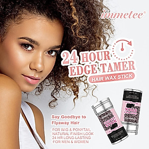 immetee Hair Wax Stick, Wax Stick for Hair & Hair Wax Stick for Flyaways, Edge Control Slick Stick, Hair Wax Stick for Wigs Men ＆ Women-75g