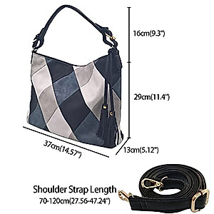 Ladies Large Colorful Hobo Bags Big Multicolor Boston Handbags Women Rainbow Retro 14 Tote Bag Pu Leather Striped Shoulder Purses