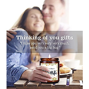 CINGUE Lavender Scented Hug Candle Gift for Women Thinking of You Gifts Unique Friendship Present for Best Friend BFF Bestie Mom Sister Men Female Coworker Relaxation Presents for Birthday Christmas